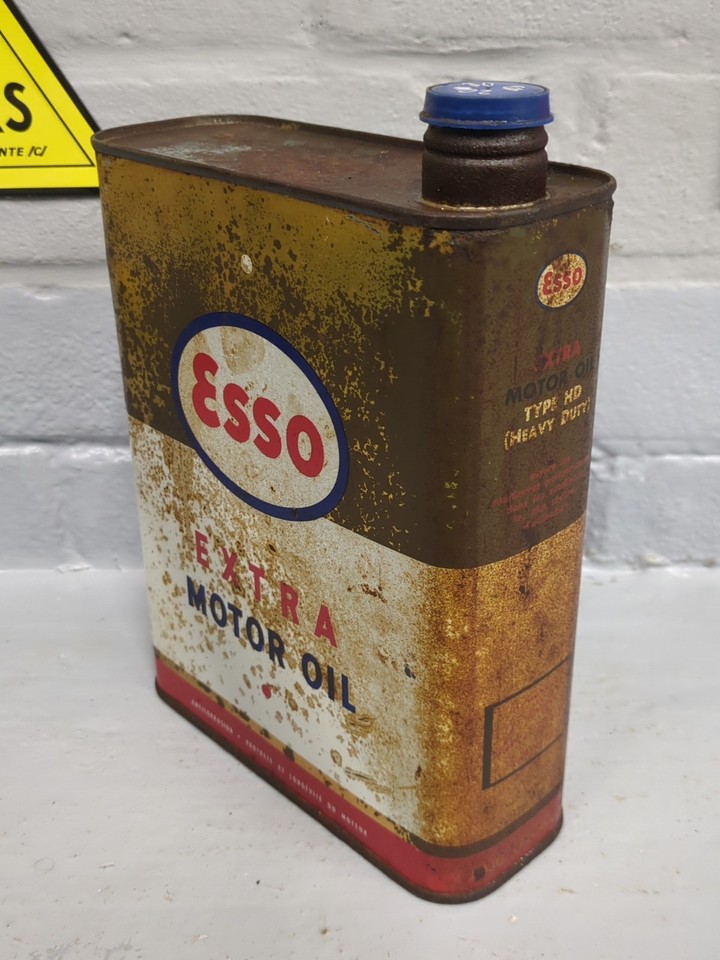 Vintage French ESSO Extra Motor Oil, 2 Litre Tin / Can Empty Mr&Mrs Drip (ES56) | eBay UK