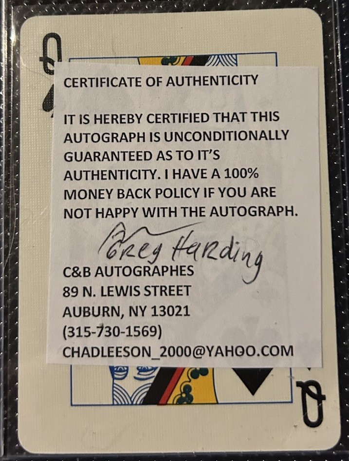 Greg Harding Hand Signed Autograph Auto New Orleans Saints Eagles ...