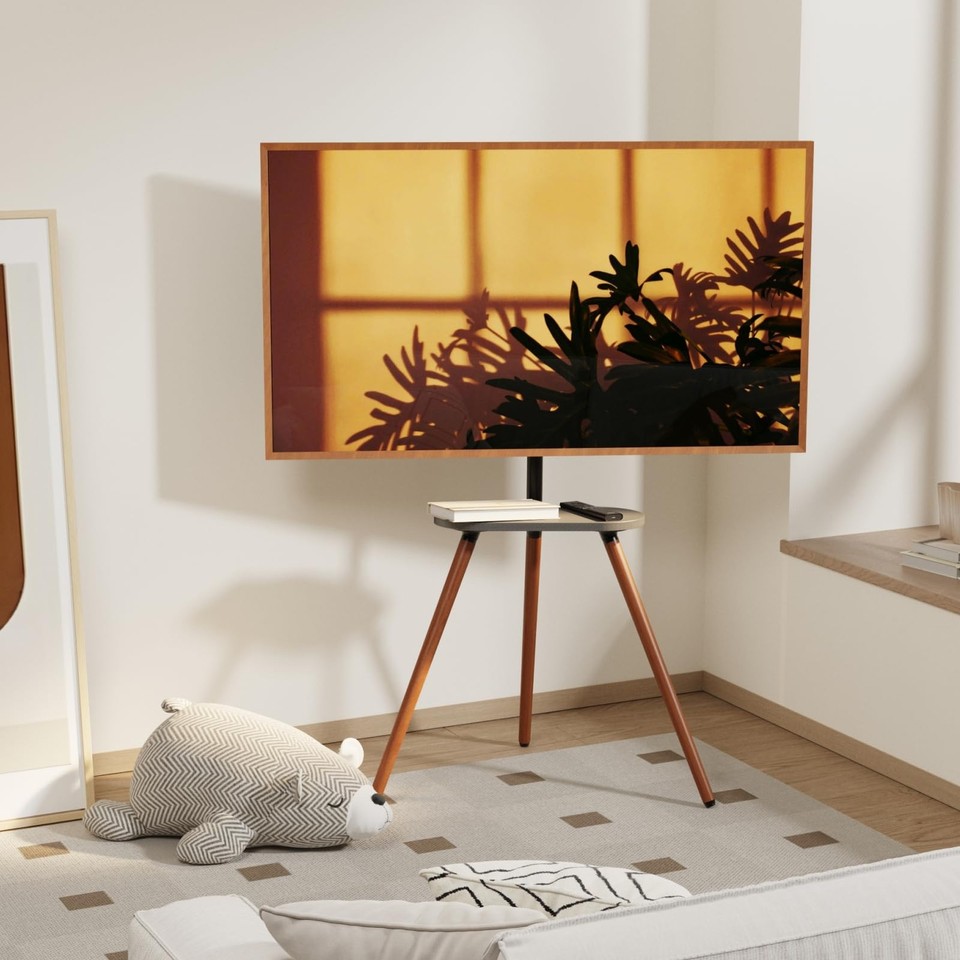 ECOTINY Tripod Easel TV Stand for 43 to 65 Inch LCD LED OLED Screen ...
