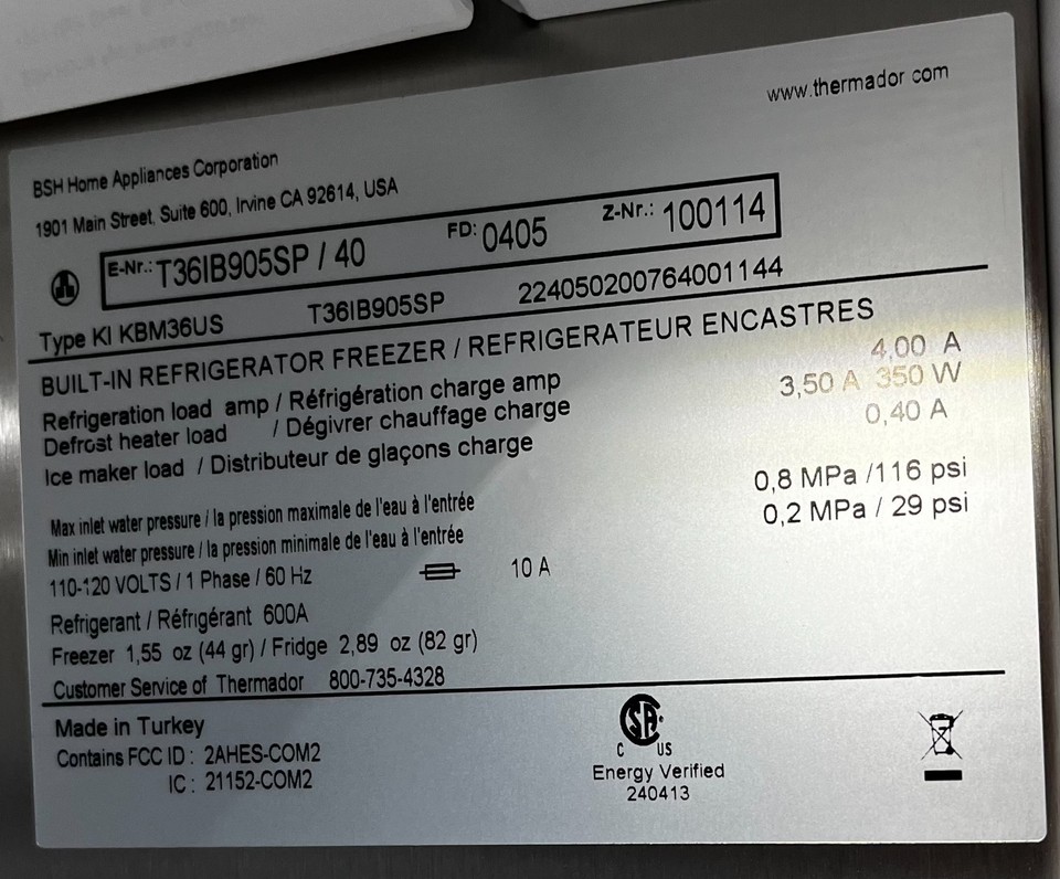 Thermador Freedom® Collection T36IB905SP 36" Panel Ready Built-In ...