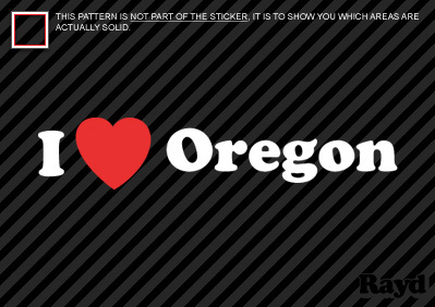 (2) I Love Oregon Sticker Decal Die-Cut Vinyl | eBay