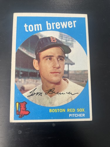 TOM BREWER 1959 Topps #55 MLB Baseball Card Boston Red Sox VG (Follow ...