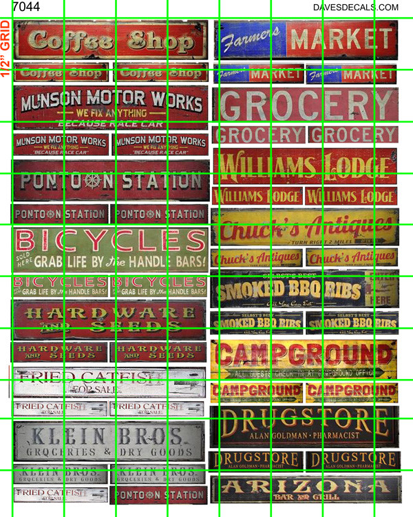 7044 DAVE'S DECALS HO SCALE BUSINESS HEADER ASSORTED NAMES AND TYPES | eBay
