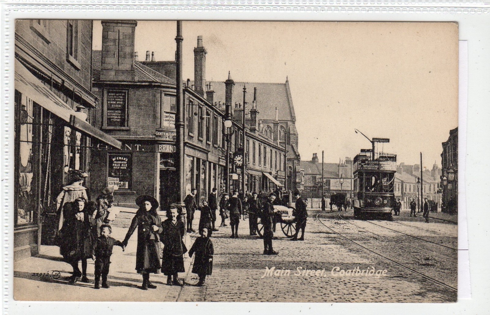 MAIN STREET , COATBRIDGE: Lanarkshire postcard with tram (C18256) | eBay