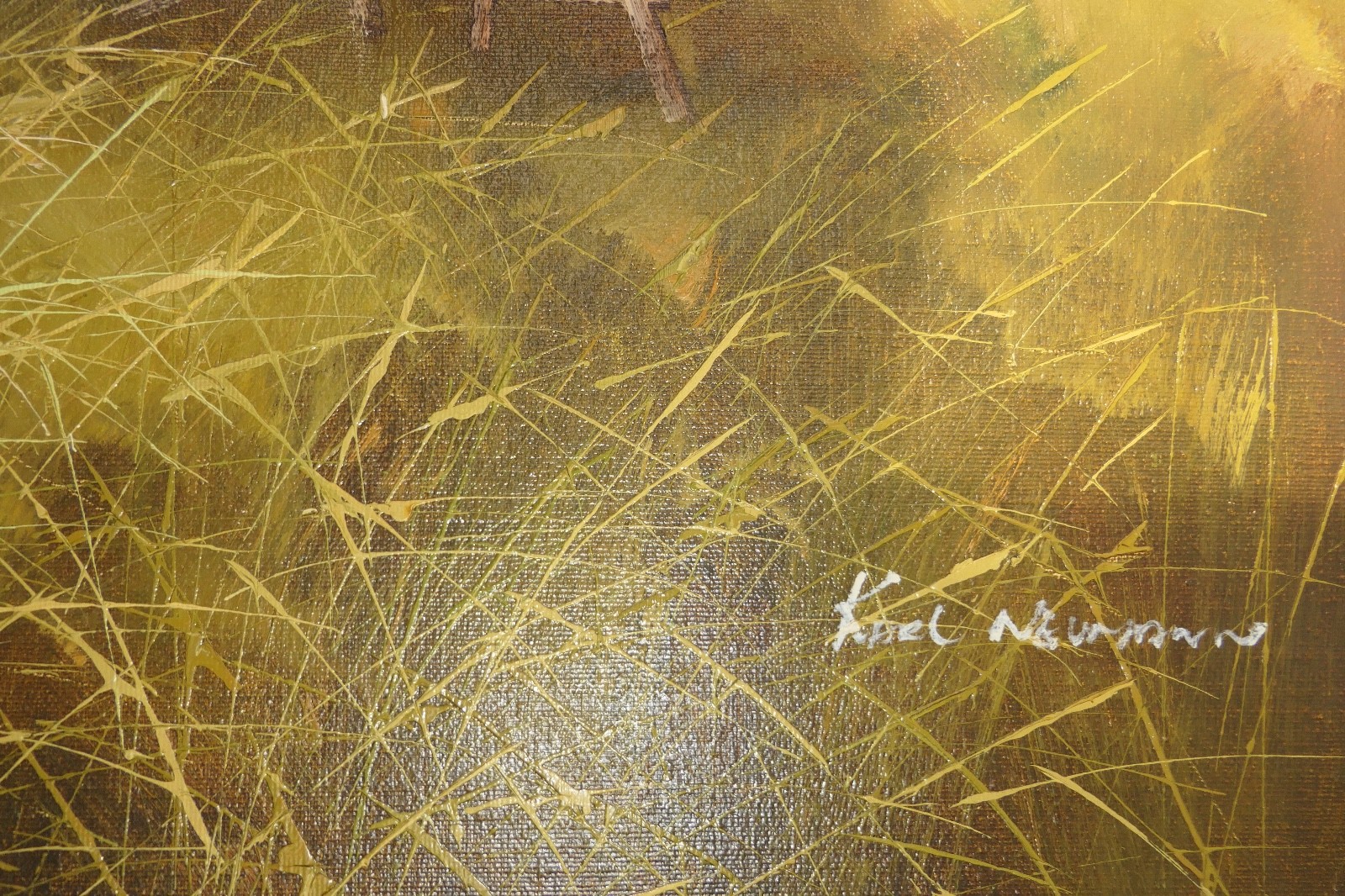 OIL PAINTING SIGNED KARL NEUMANN RUSTIC FARMS | eBay