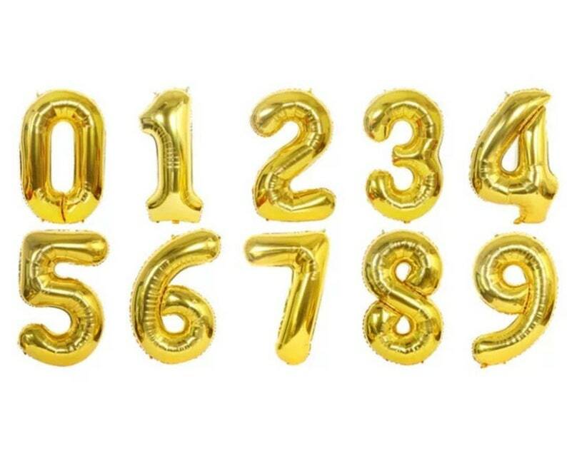40 inch GOLD Number Mylar Giant Large Balloon Birthday Anniversary ...