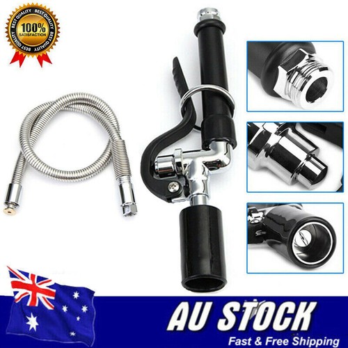 Commercial Kitchen Pre-Rinse Faucet Head Sprayer Tap Spray w/ Flexible ...