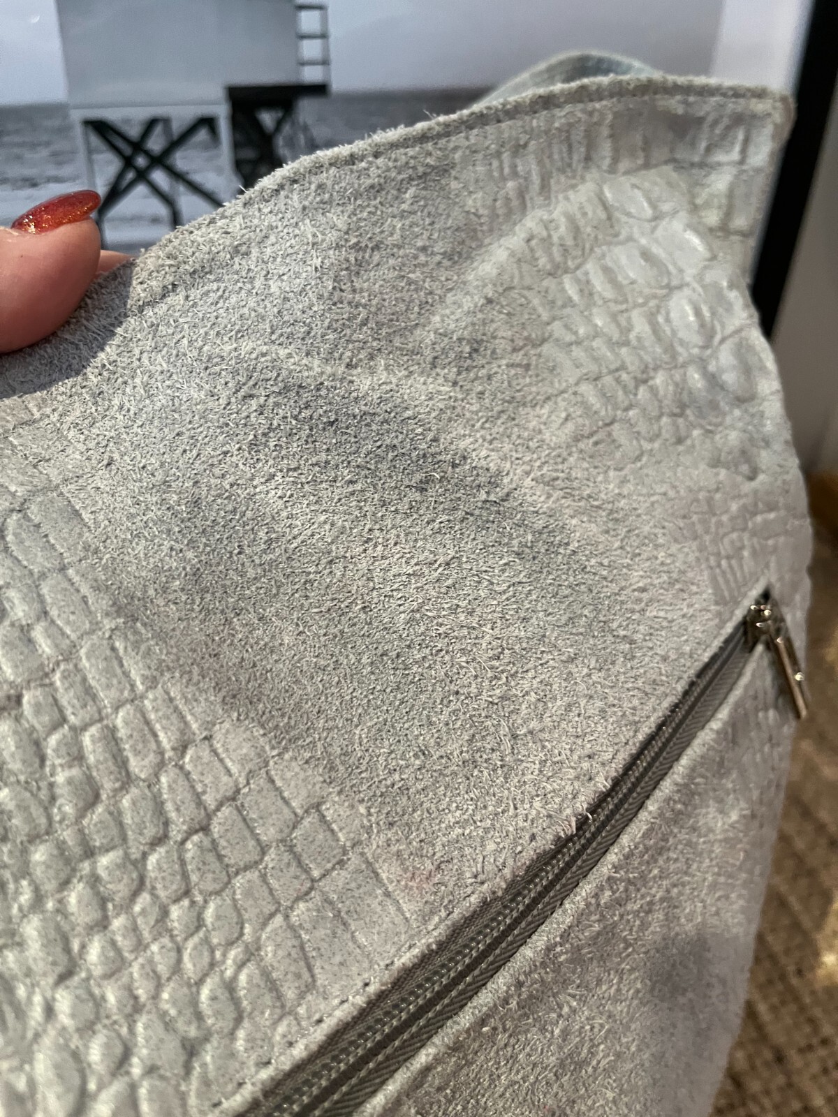 VERA PELLE grey handbag shoulder bag | eBay