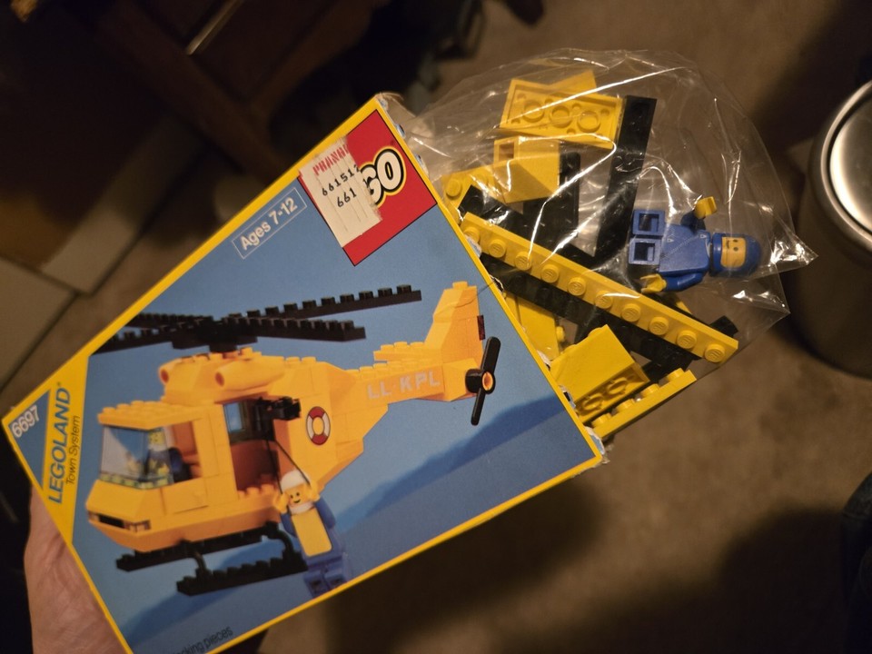 LEGO Vintage Set 6697 Town Rescue-1 Helicopter With Instructions And ...