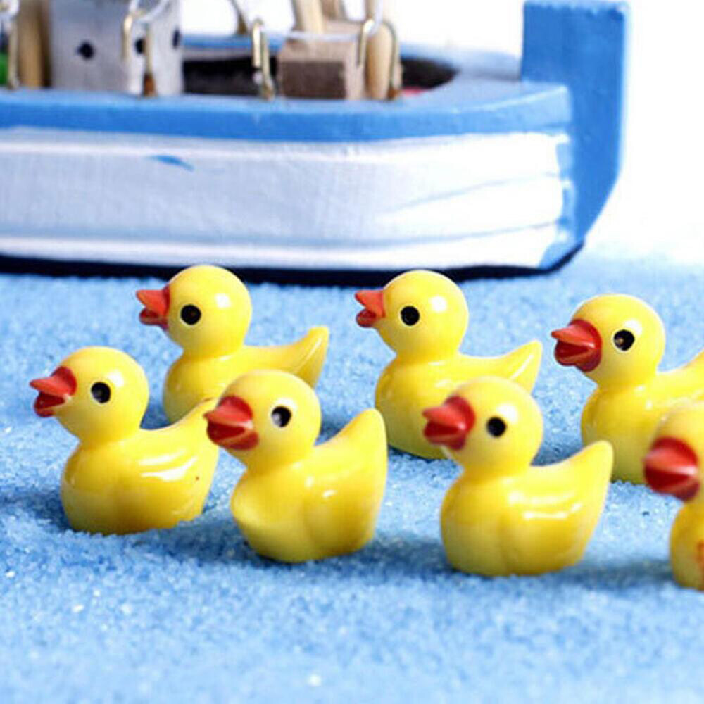 100/200X Mini Rubber Ducks Miniature Resin Ducks Yellow Tiny Duckies ...