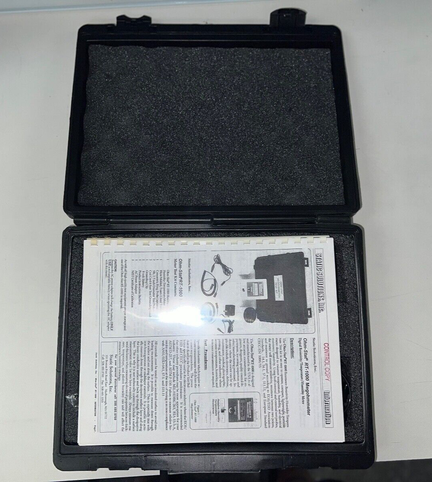 OHM STAT RT-1000 Megohmmeter Test Kit | eBay