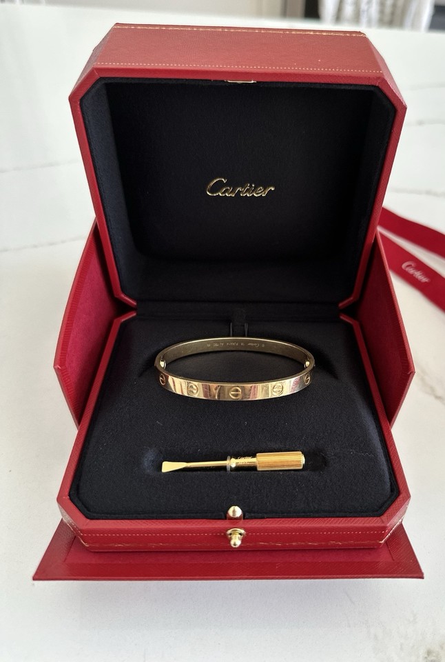 Cartier Love Bracelet Medium 18k Gold Au750 | eBay