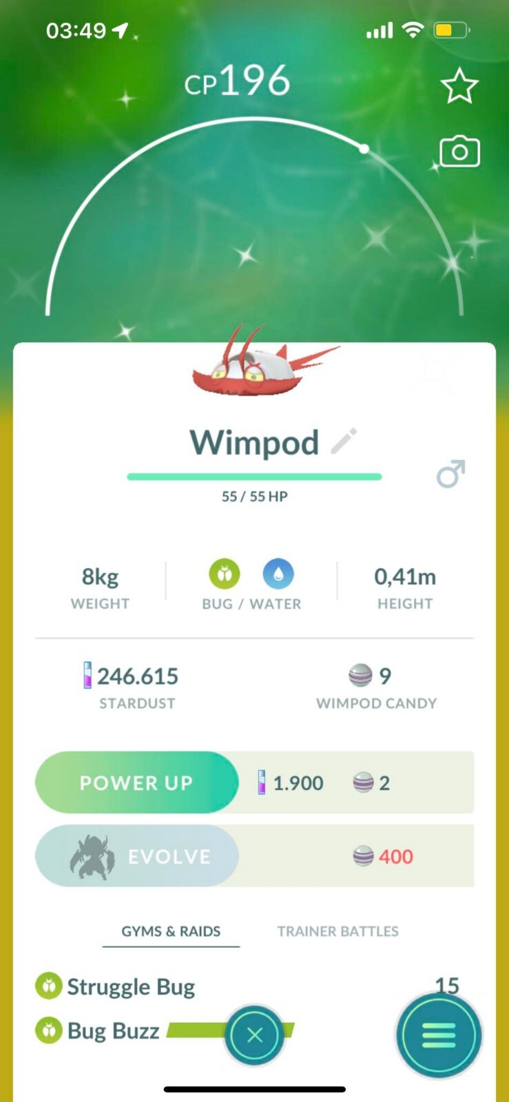 Shiny Wimpod - MlNl P T C - Go Read Description | Pokémon | eBay
