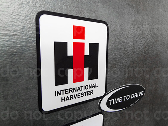 2pc IH INTERNATIONAL HARVESTER Block stickers decal Tractor Truck Farm ...