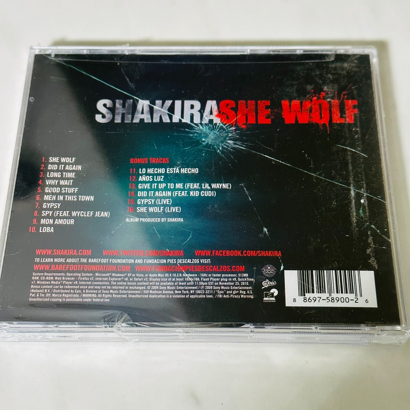 Shakira She Wolf CD US Special Edition Target Exclusive DVD Yellow ...