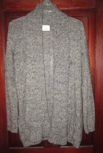 Pins and Needles S Open Cardigan Sweater Shawl Ribbed Textured Knit ...