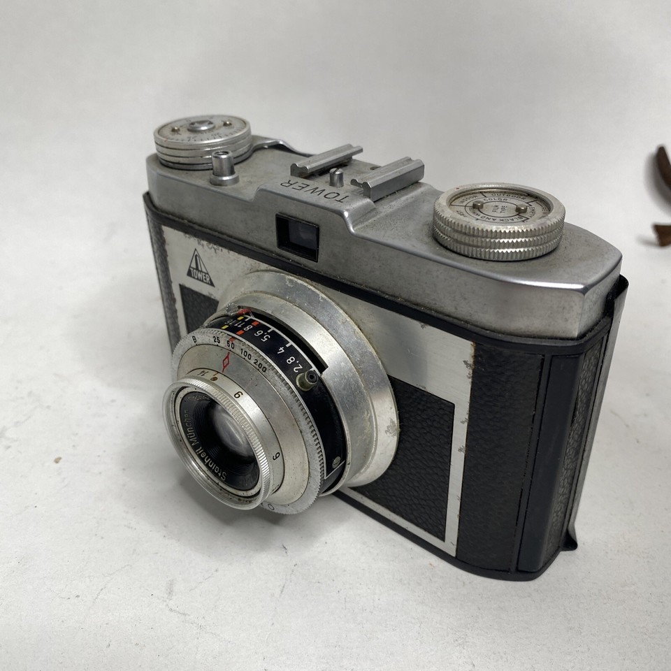 1955 TOWER 51 35MM FILM CAMERA STEINHEIL MUNCHEN CASSAR 50MM F2.8 LEN 1 ...