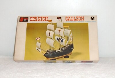 Vintage Sterling Models Spanish Galleon Wooden Model Ship Kit # G1 - 10 ...