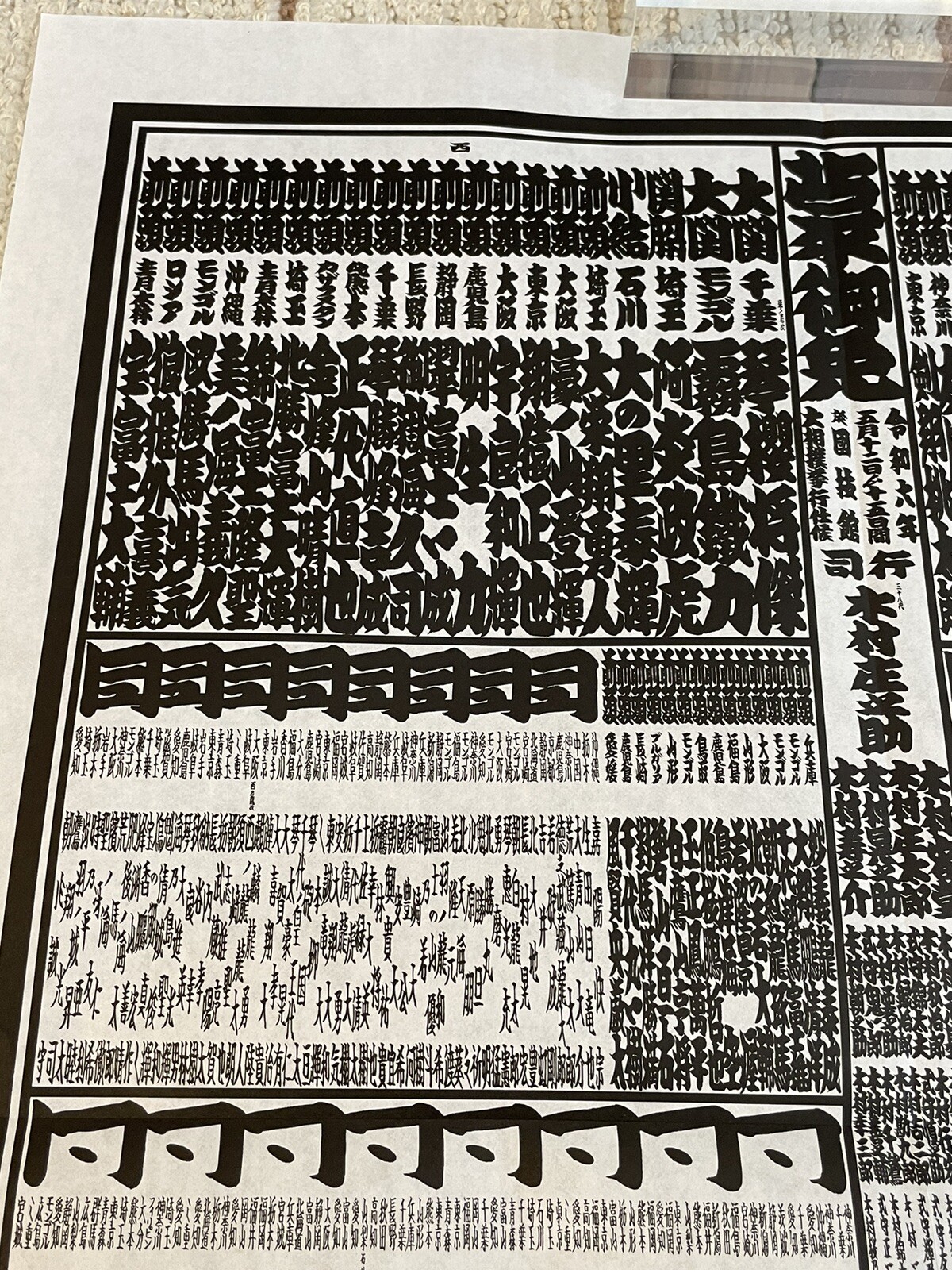 Sumo Banzuke-hyo ranking table Tokyo Ryogoku | Grelly UK