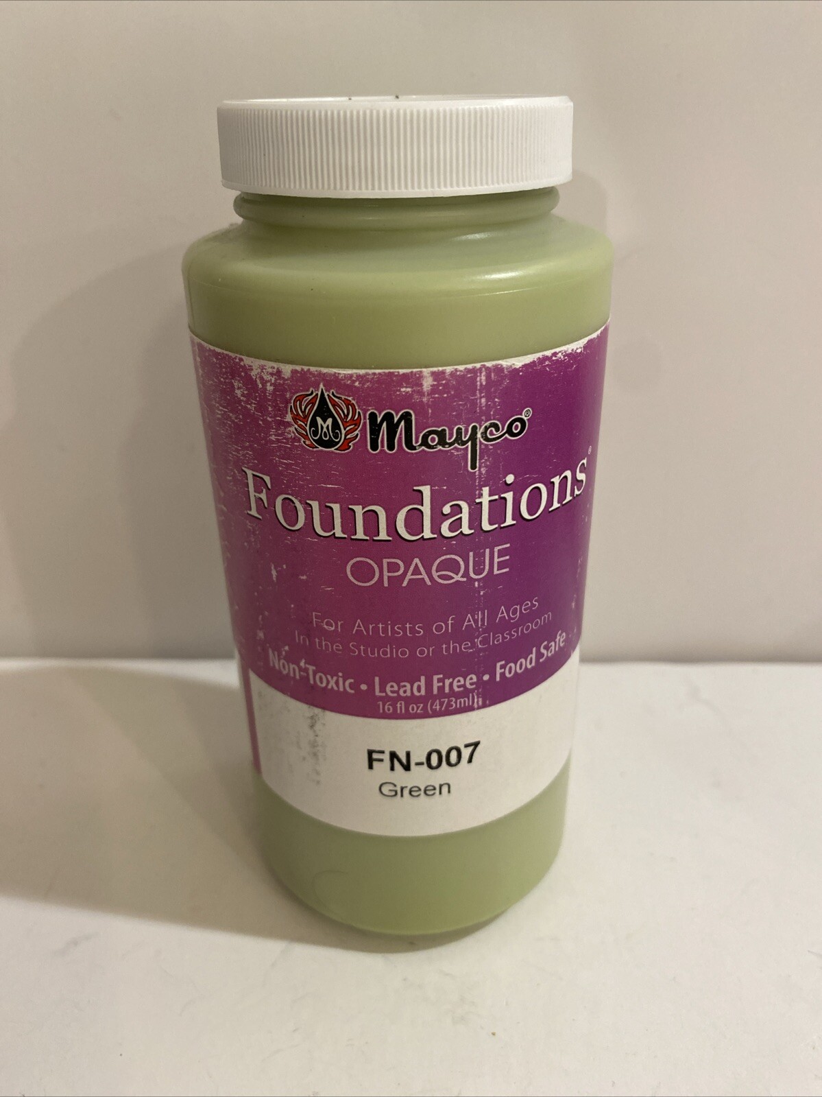 Mayco Foundations Opaque Lead Free Glaze 16 fl oz FN-007 Green | eBay