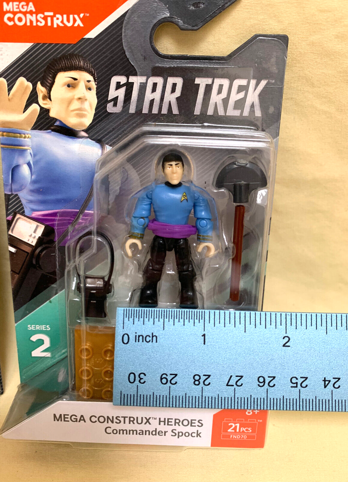 NEW Star Trek Commander Spock MINIFIG Mega Construx SERIES 2 BUILDING ...