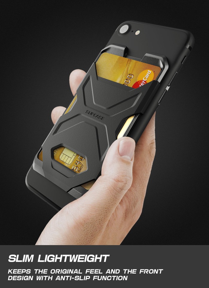 SUPCASE Adhesive Slim Wallet, Credit Card Holder Sticker Cell Phone ...