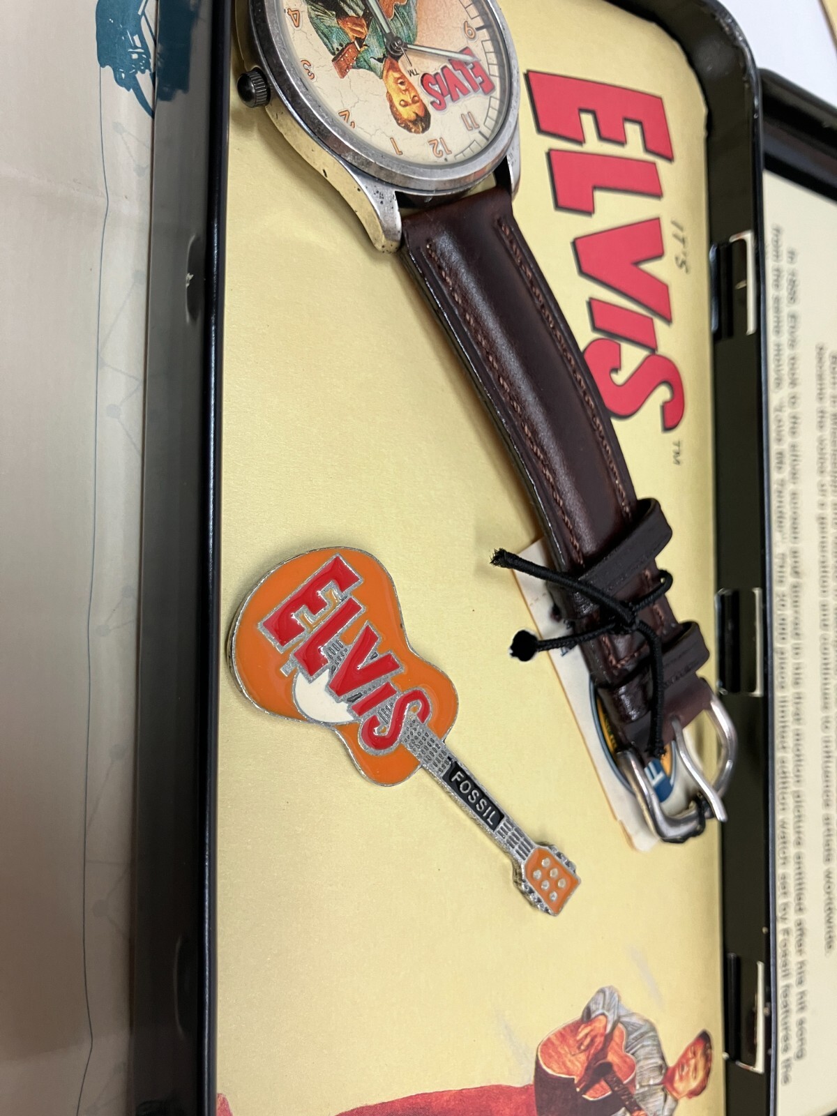 Elvis Presley FOSSIL Limited Edition Watch in Tin Box with Collectors ...