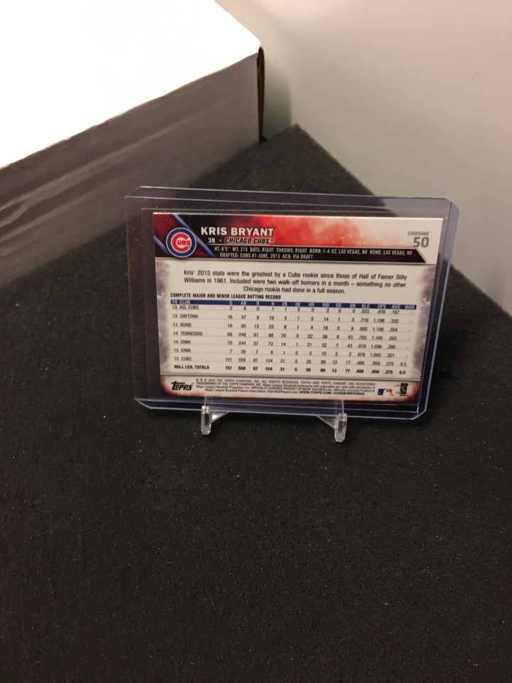 Kris Bryant 2016 Topps Chrome Future Stars card 50 Chicago Cubs | eBay