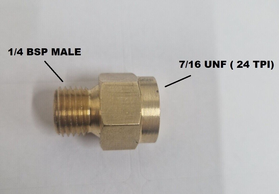 UNF Female to Bsp Male Brass adaptors, Ideal for air , Water Oil,Brakes ...