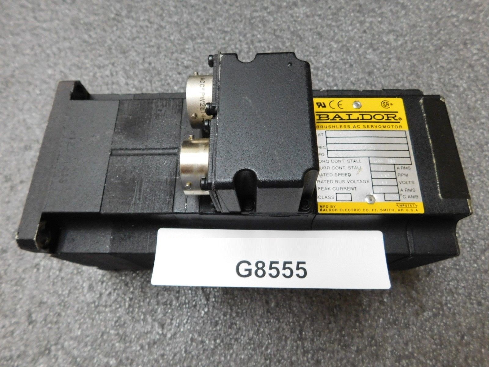 BALDOR W129/1418 D121 124 02 Brushless AC Servo Motor Used Working | eBay