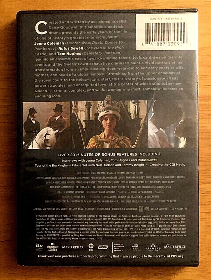 VICTORIA—COMPLETE FIRST SEASON 1 ONE (2017) 3x DVD—JENNA COLEMAN—PBS ...