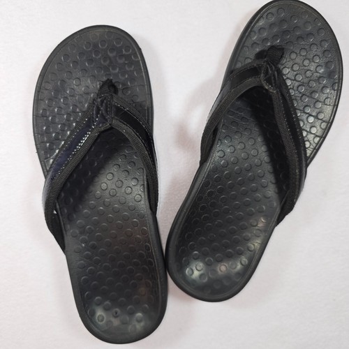 Vionic Tide 2 II Womens Size 9 Flip Flops Black Summer Slides Slip On ...