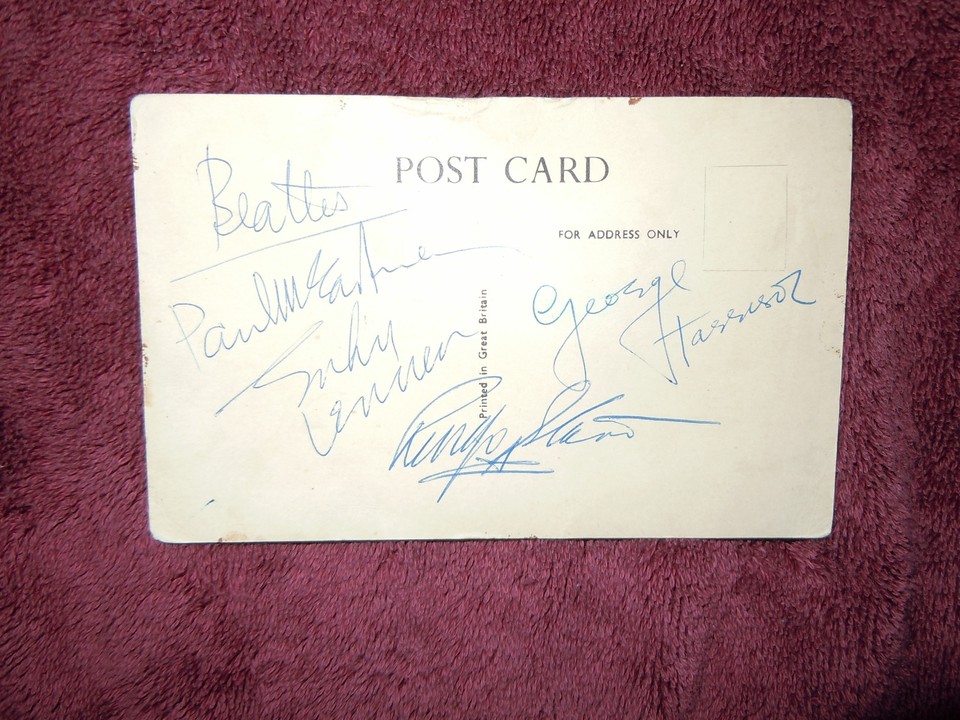 The Beatles Authentic Autographs/ Signed 2/05/64 BEA Paris Flight To ...