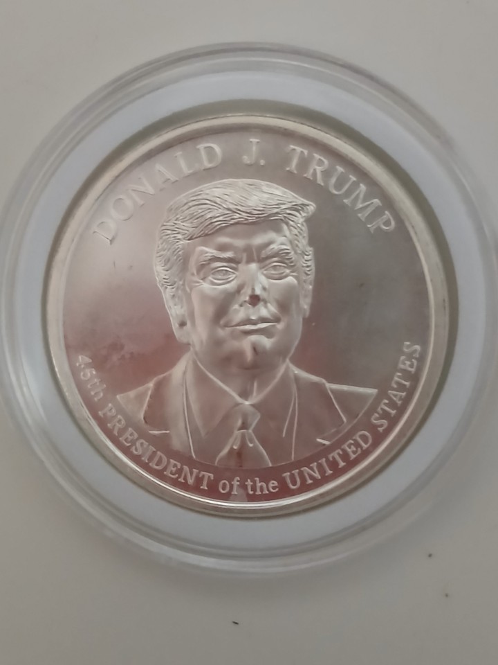 Donald Trump 2020 1 oz .999 Silver BU Coin 45th President Commemorative ...