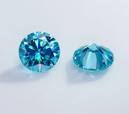 1 Ct Blue Color Lab Grown Diamond Round Cut VVS1 Natural D Grade Loose ...