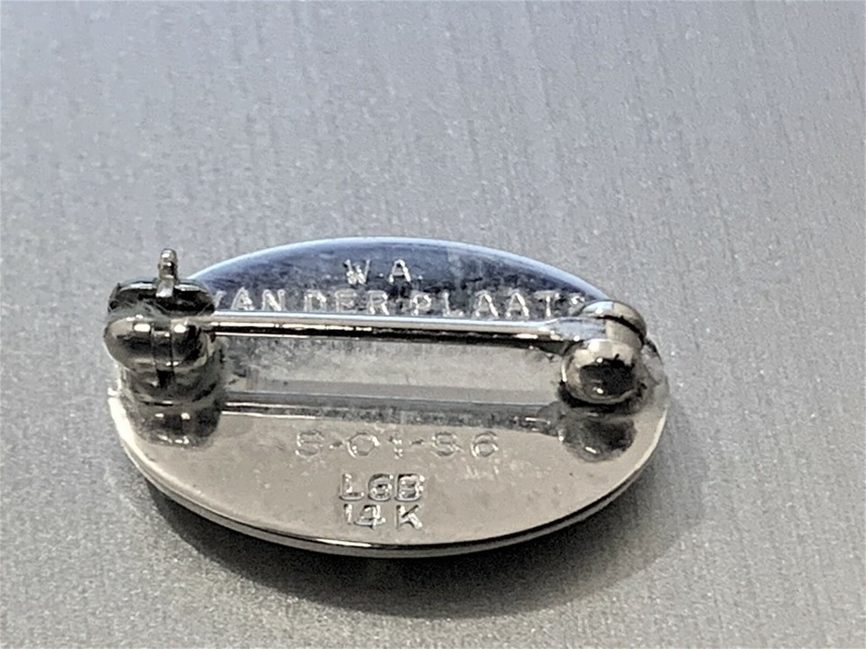 DOW CHEMICAL 14K Solid White Gold; Employee Service Award Pin Badge | eBay