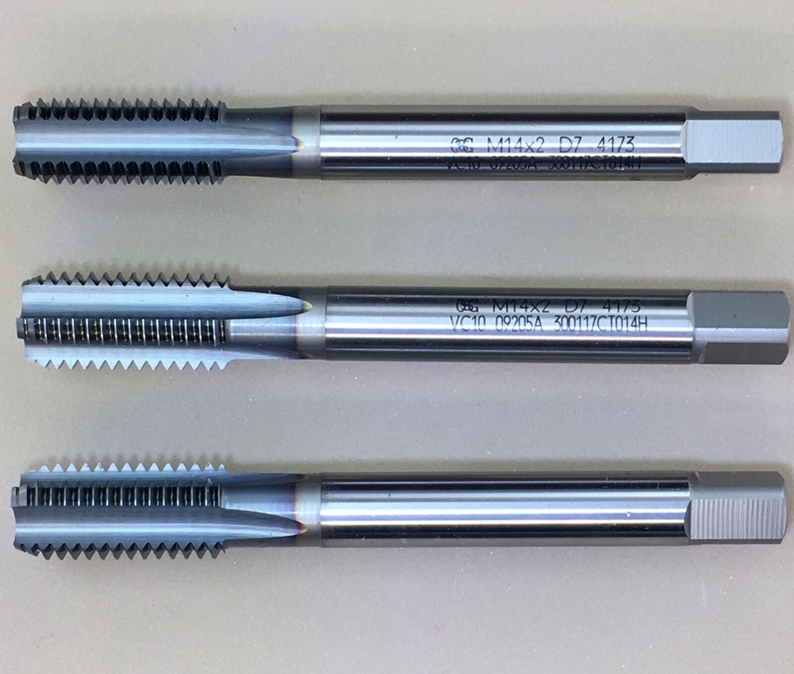 one OSG M14 X 2.0 Semi Bottom 4 Flute Hand Tap; VC10 coat; D7🎯Machinist ...