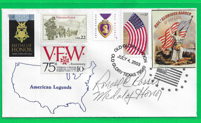 Ronald Rosser Medal of Honor Recipient Korea SIGNED "Old Glory First ...