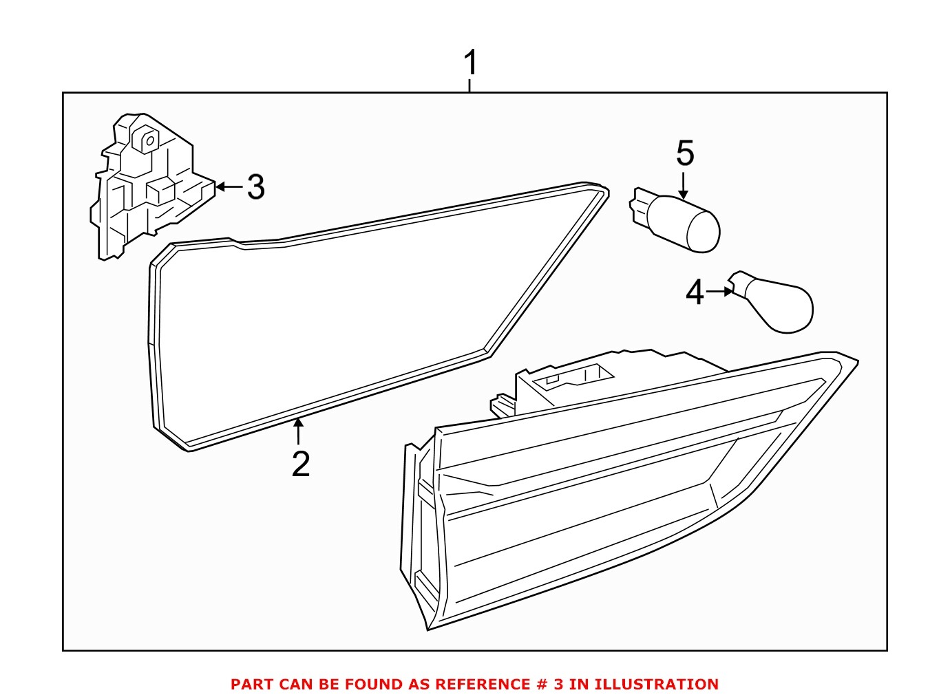 OEM BMW F48 F49 Bulb Holder Rear Light in Trunk Lid Left 63217438433 ...