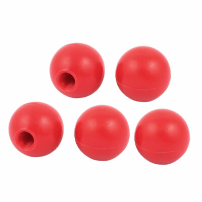 Red Plastic Round Handle Ball Knob M10 Threaded 40mm Dia Machine Tools ...