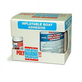 Polymarine PVC 2 Part Adhesive Glue. 250ml Tin. Rubber Dinghy, Boat etc ...