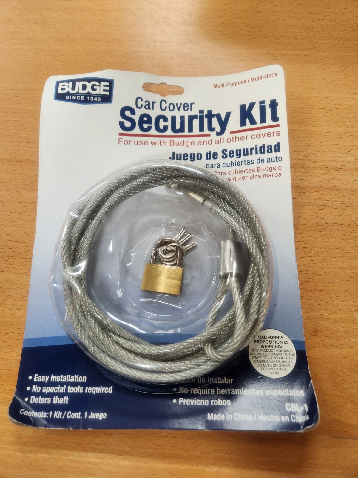 Budge CBL-1 Car Cover Security Kit for use with Budge & all other ...