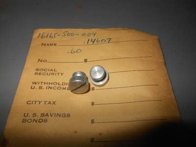 NOS NEW OEM ORIGINAL Honda 1967 1969 CL450 Carburetor Plug Screw 16165 ...
