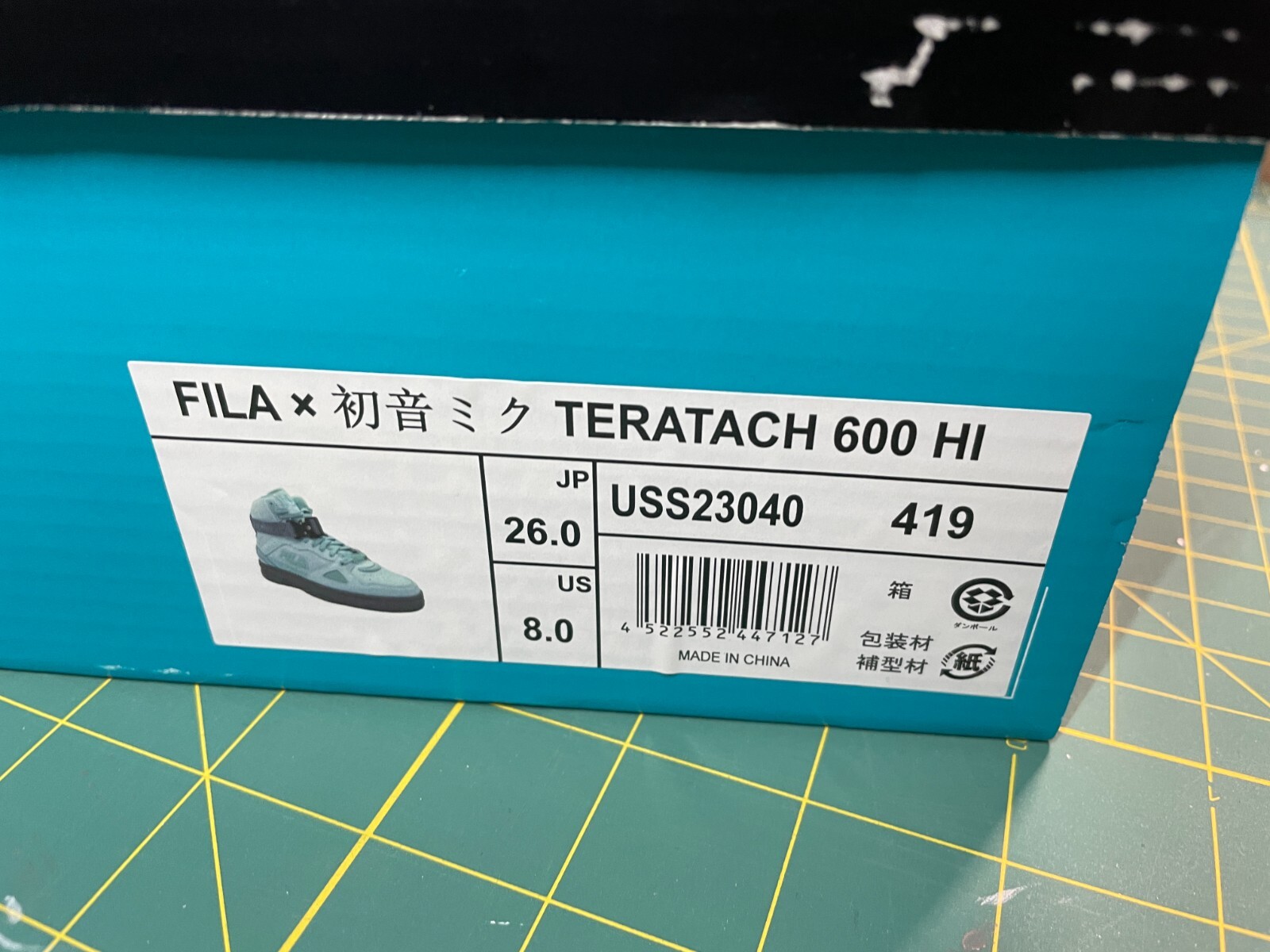 FILA Teratach 600 HI Hatsune Miku Shoes - Snow Miku Yuki Sneakers - US ...