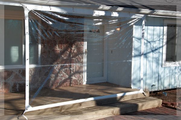 24 MIL Clear Patio Enclosure Tarp SMOOTH GLASS Vinyl Fire Retardant ...