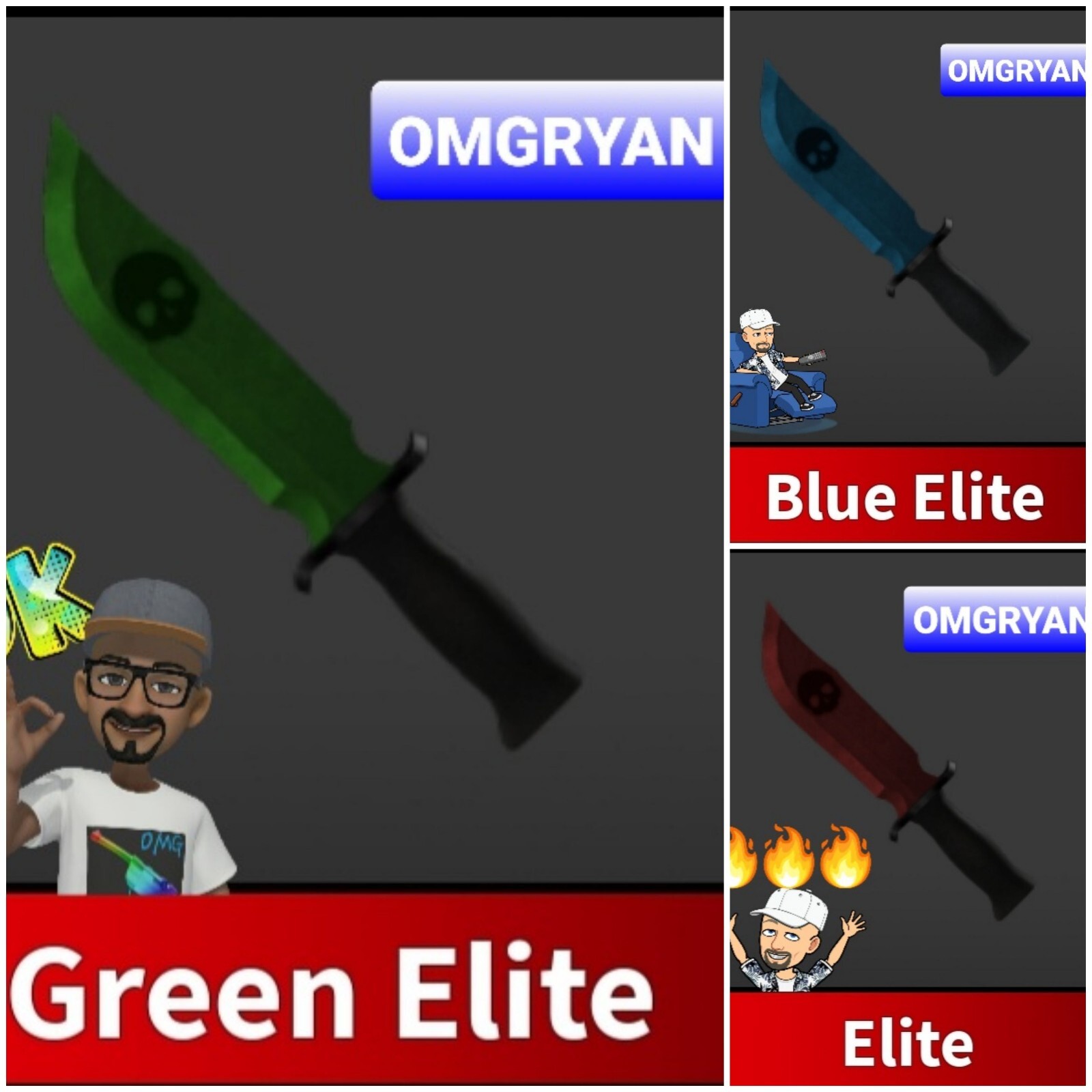 Roblox Murder Mystery 2 ELITE SET MM2 GODLY KNIVES AND GUNS | eBay