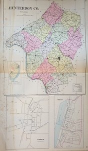 1905 HUNTERDON COUNTY NEW JERSEY REPRODUCTION ATLAS MAP 24x36 | eBay
