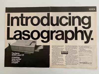 Xerox 4045 Laser CP Laser Printer Introducing Lasography Vintage 1985 ...