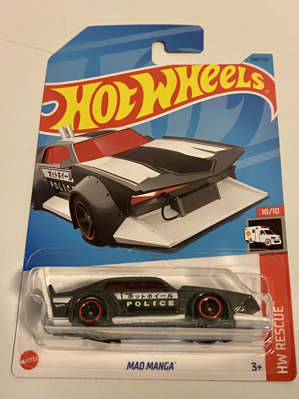 2023 HOT WHEELS #248 - Mad Manga (Grey - Police #10 HW Rescue - Long ...