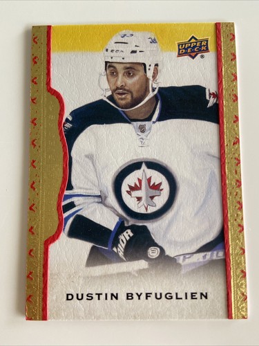 NHL Card-Dustin Byfuglien-Red Framed Cloth xx/100-Masterpieces 2014-15 ...